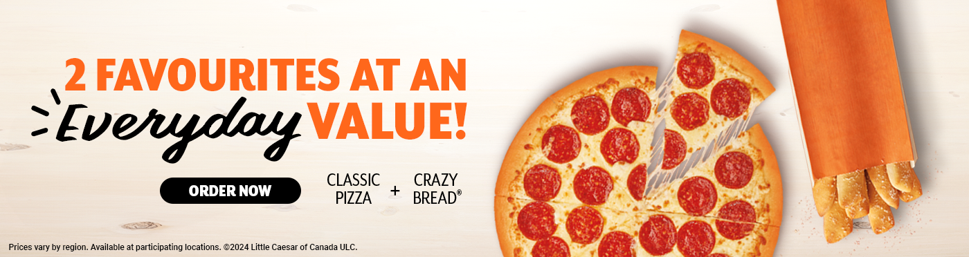 Little Caesars. Two favorites at an every day value, Classic Pizza and ...