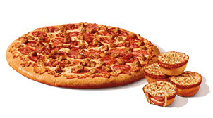 3 Meat Treat Pizza and Pepperoni Crazy Puffs